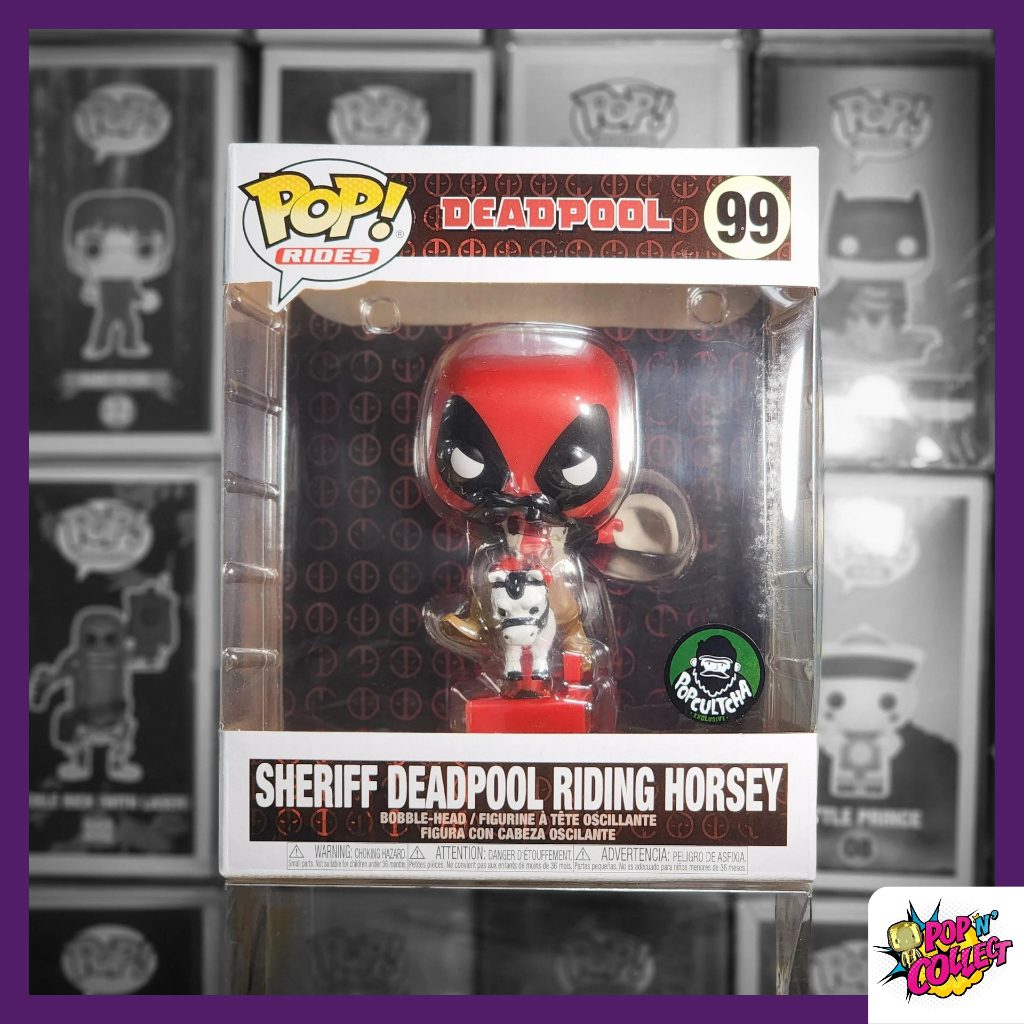 Funko Pop! Marvel - Sheriff Deadpool Riding Horsey 99 (Popcultcha ...