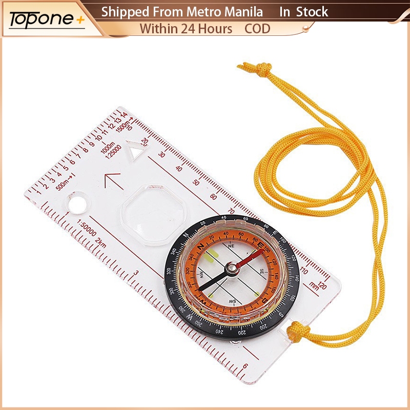 Orienteering Compass Hiking Backpacking Compass Ruler Scout Compass For ...