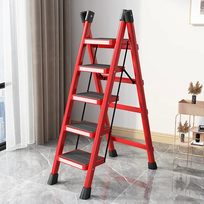 3/4/5 Steps Heavy Duty Lightweight Elegant Foldable Stair Ladder With ...