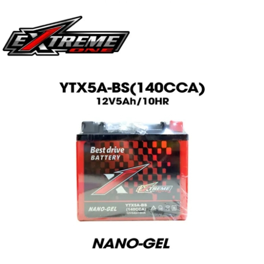 EXTREME ONE NANO GEL BATTERY FOR MOTORCYCLE YB2.5L/YTX5A/12N5L/YTX7L ...