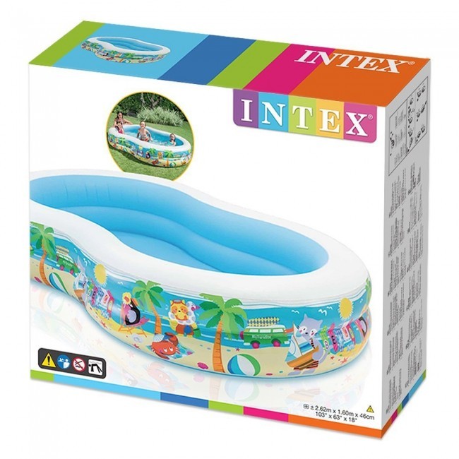Intex Inflatable Swimming Summer Pool My Sea Friends Portable Pool for ...