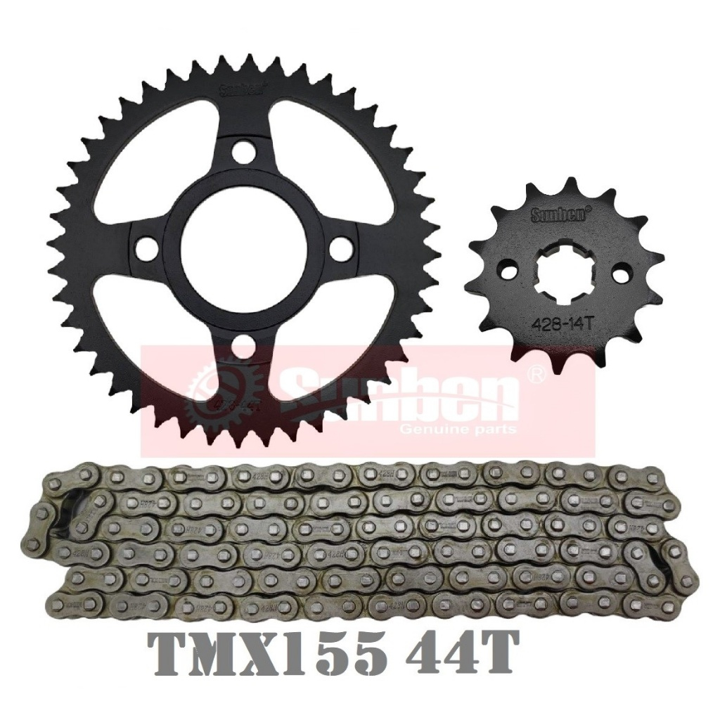 CHAIN AND SPROCKET SET FOR TMX155 428 43T 44T 48T 51T (sunben/mehol ...