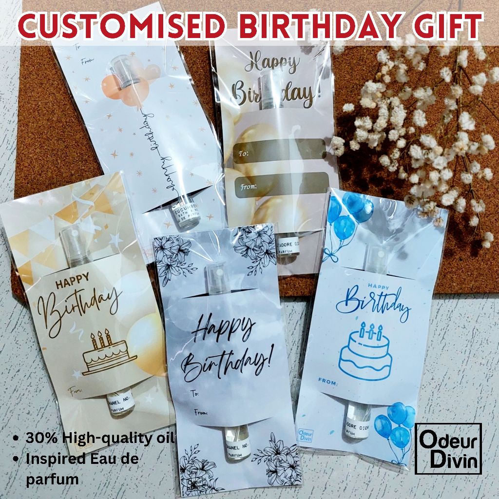 BIRTHDAY gift debut 60th 50th birthday customised gifts 10ml perfume by ...