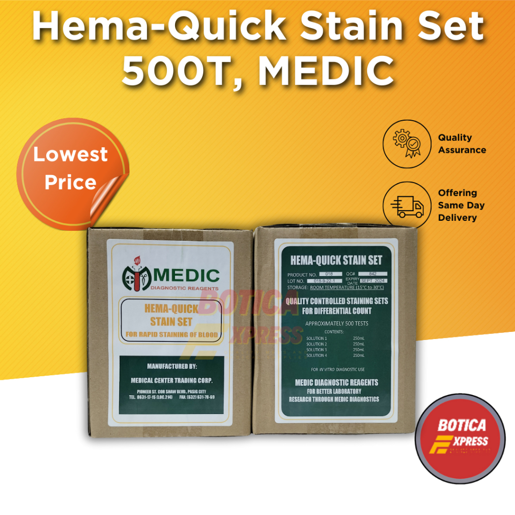 Hema-Quick Stain Set 500T, MEDIC | Shopee Philippines