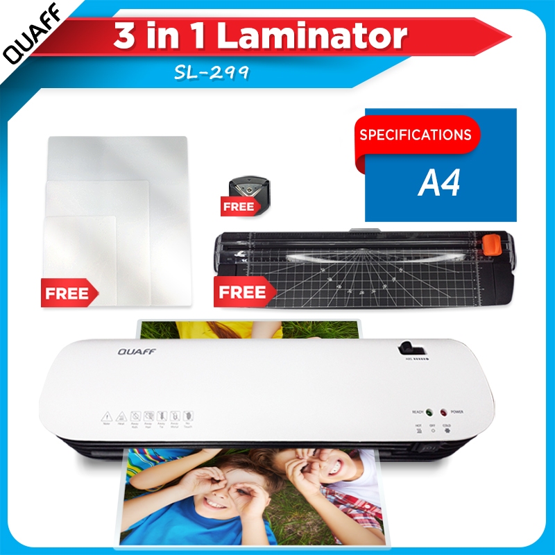 QUAFF 3-in-1 A4 Laminating machine （max laminate 125mic）SL-299 | Shopee ...