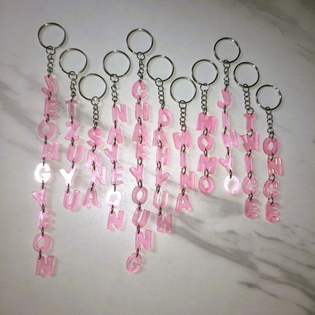 TWICE Kpop Group Letter Name Pink Keychains | Shopee Philippines