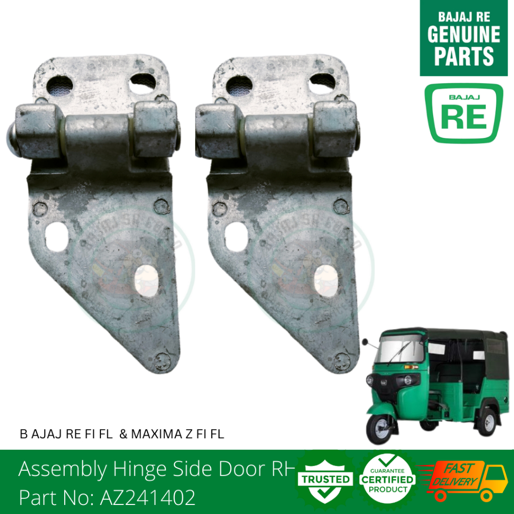 2PC Assembly Hinge Side Door Right RH (AZ241402) for BAJAJ RE & MAXIMA ...