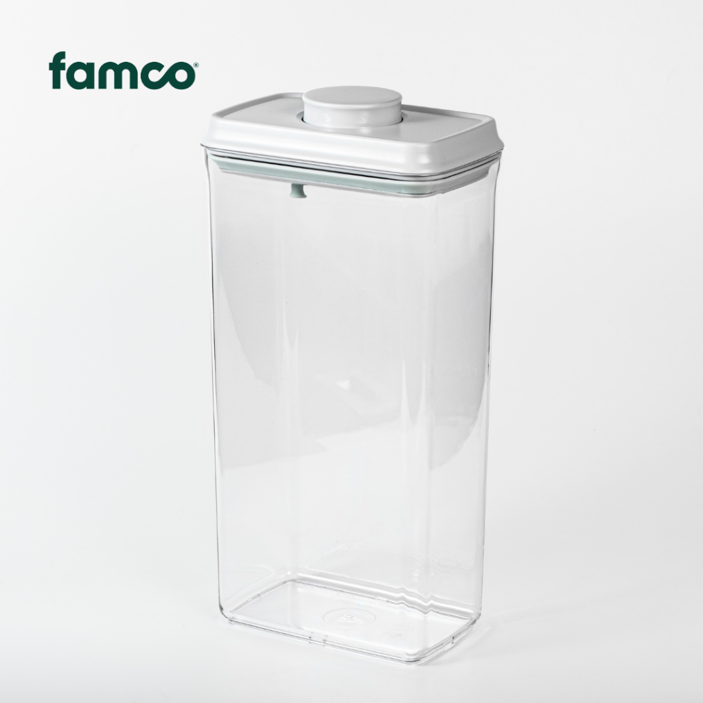 Famco Press & Pop Container, Air-Tight Kitchen Organizer, Pop-up Lid ...