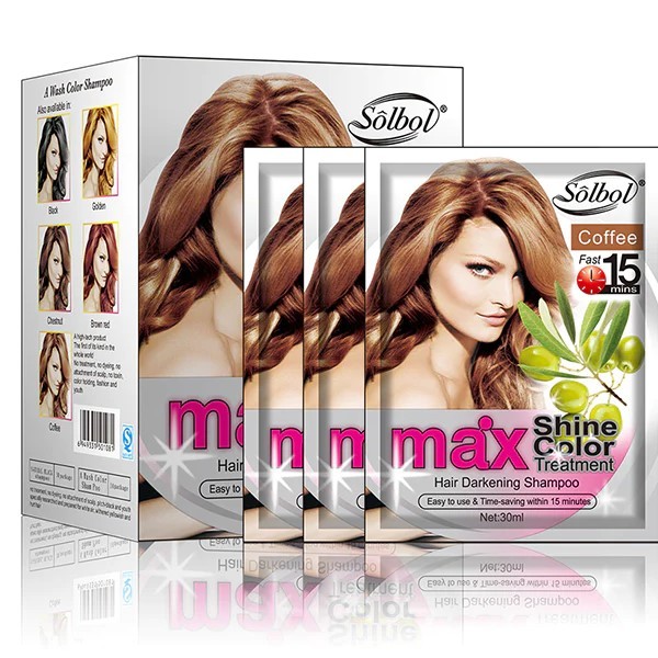 Solbol Hair Coloring Treatment Shampo 1Box (10PCS) | Shopee Philippines