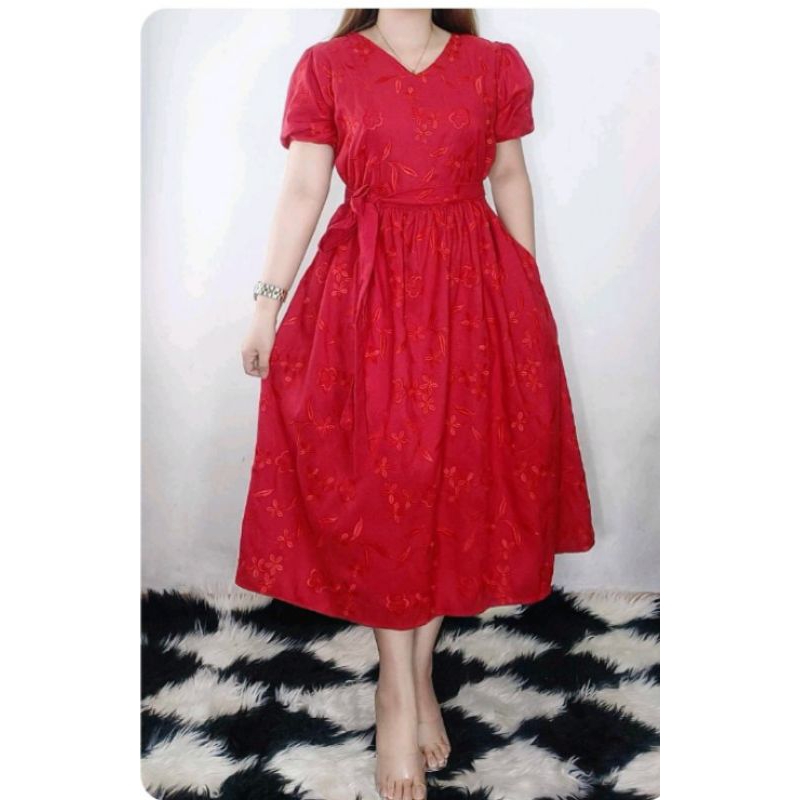 SENEPA EYELET DRESS CLASSY | Shopee Philippines