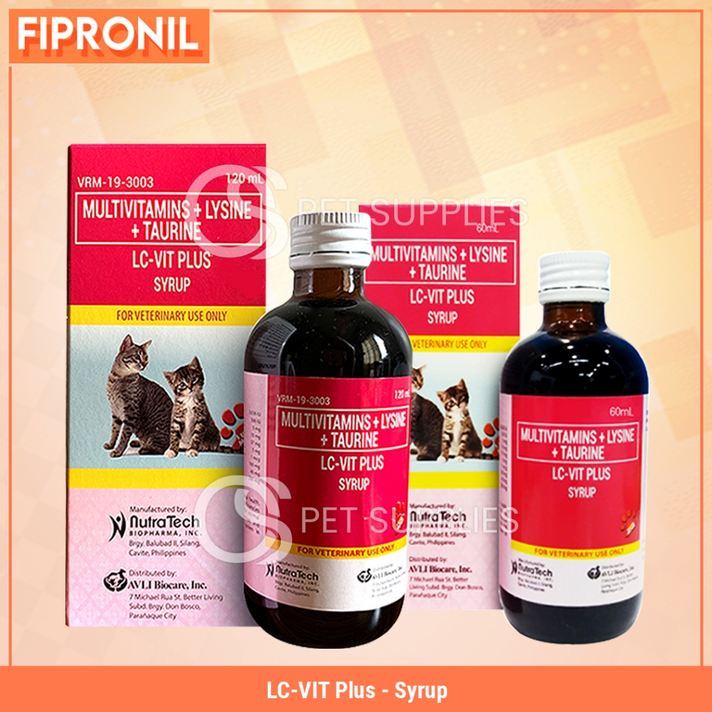 FIPRO-LC-VIT PLUS syrup Multivitamins + Lysine + Taurine For Cats and ...