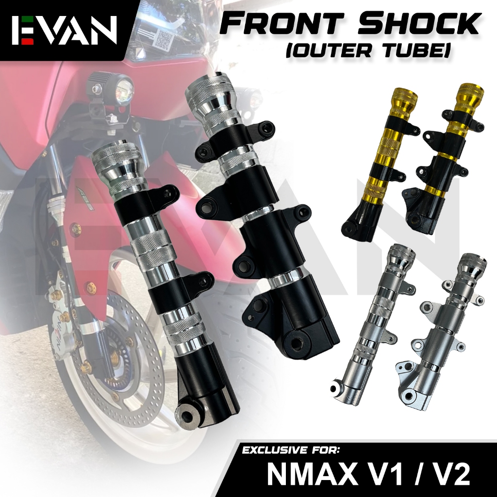 EVAN_PH TRC LIGHTEN FRONT SHOCK FOR NMAX 155 V1/V2 (outer tube only) CHROME FINISH | Shopee ...