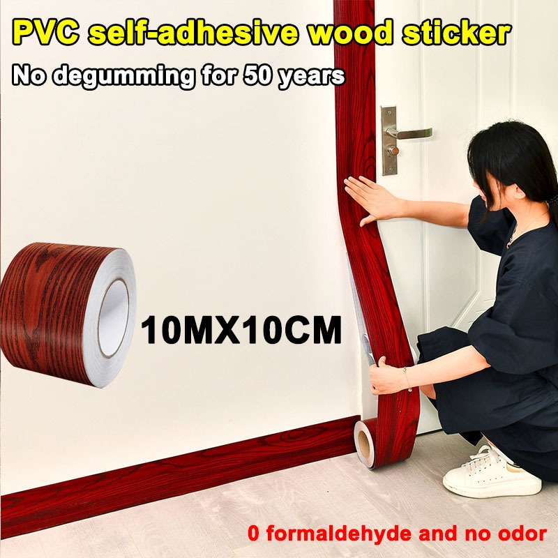 baseboard self-adhesive wood sticker baseboard wall sticker Wall ...