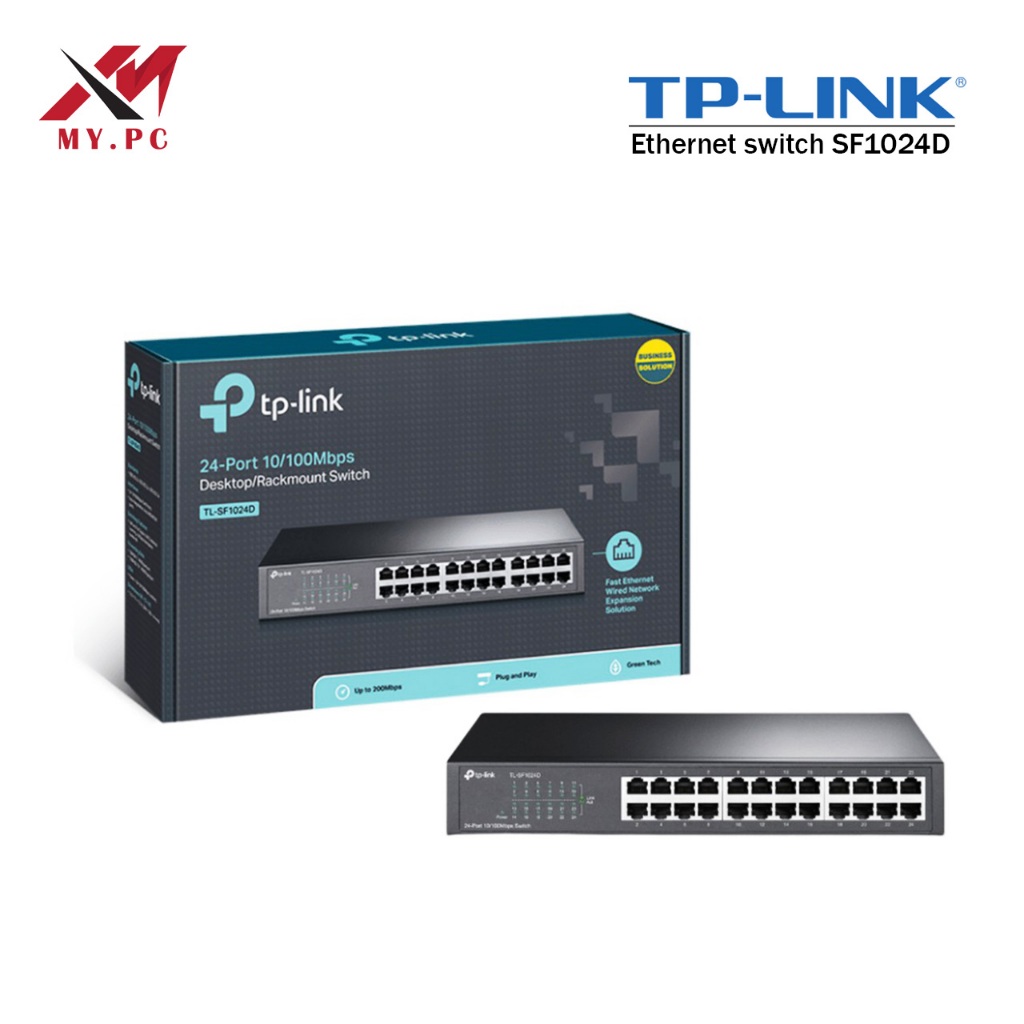 TP-Link TL-SF1024D 24-port 10/100Mbps Desktop/Rackmount Switch/Network ...