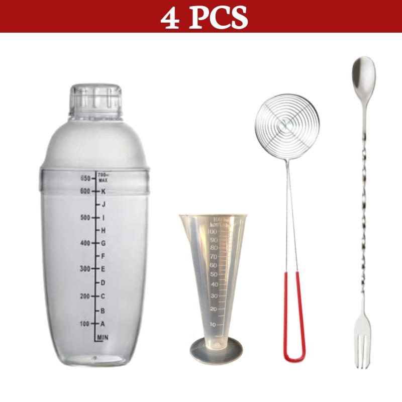 4pcs/set Milktea Basic Equipment Set | Shaker Stirrer Strainer Scoops ...