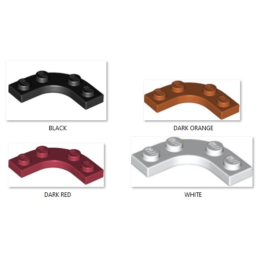 LEGO Part: Plate, Round Corner 3x3 with 2x2 Curved Cutout C42 | Shopee ...