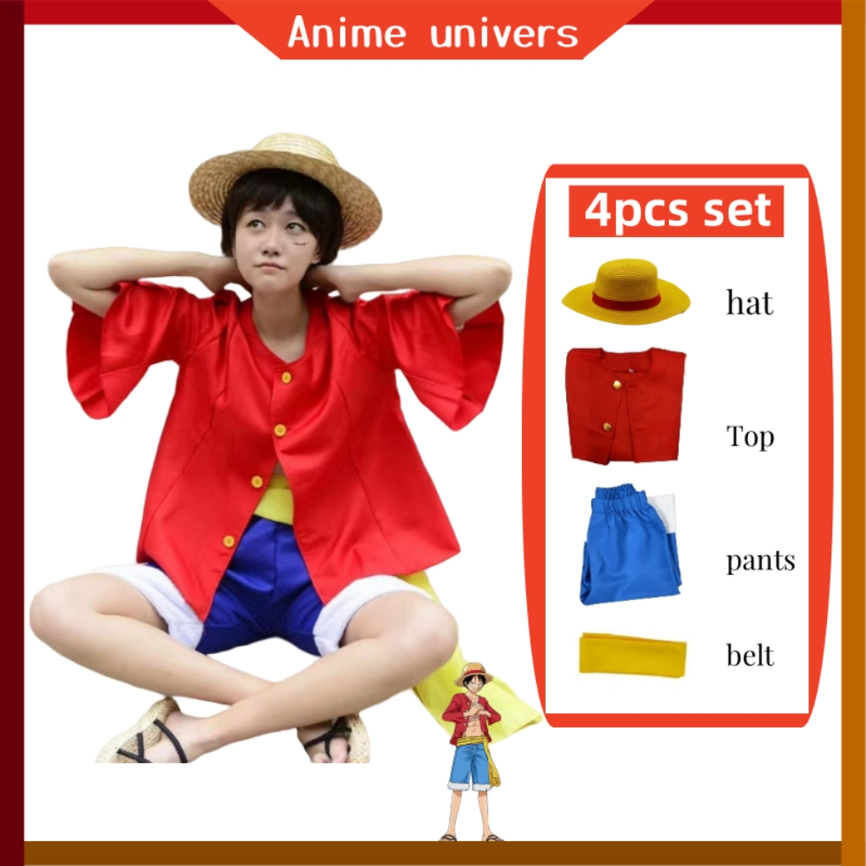 Animie Luffy Costume For Boys Monkey D Luffy New World Costume Outfits ...