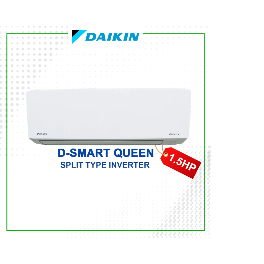 DAIKIN D-SMART QUEEN 1.5HP SPLIT TYPE INVERTER FTKC35AVA | Shopee ...