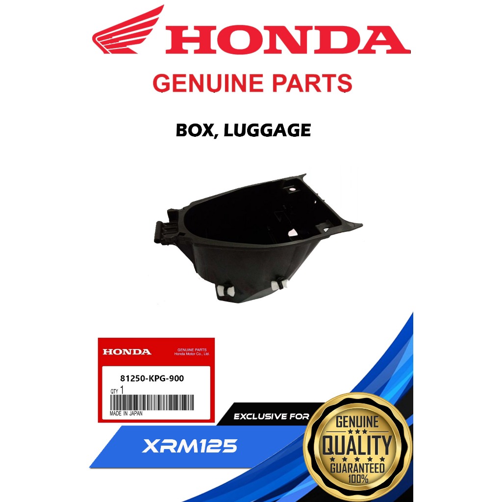 HONDA GENUINE U-BOX / LUGGAGE FOR XRM 125 TRINITY ( 81250-KPG-900 ...