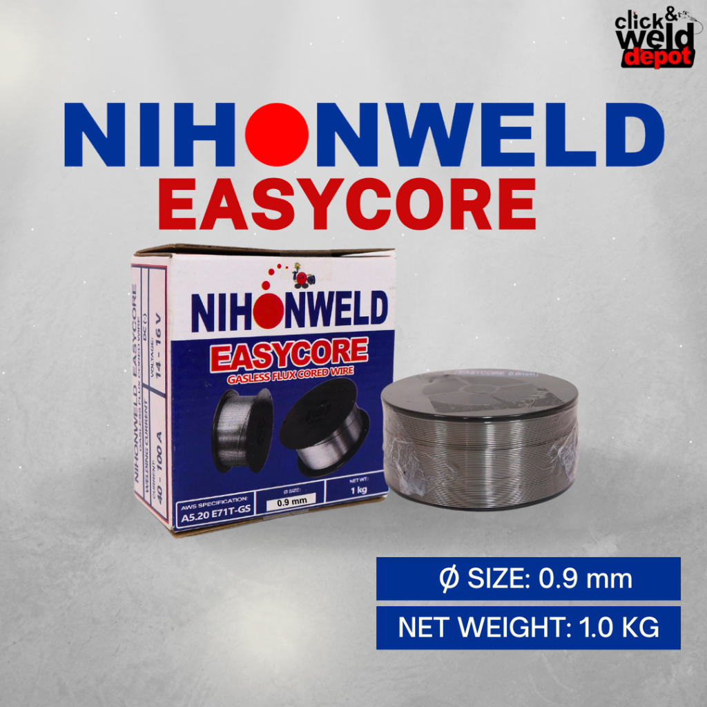 NIHONWELD EASYCORE (GASLESS FLUX CORED WIRE) - 0.9MM (X 1Kg) | Shopee Philippines