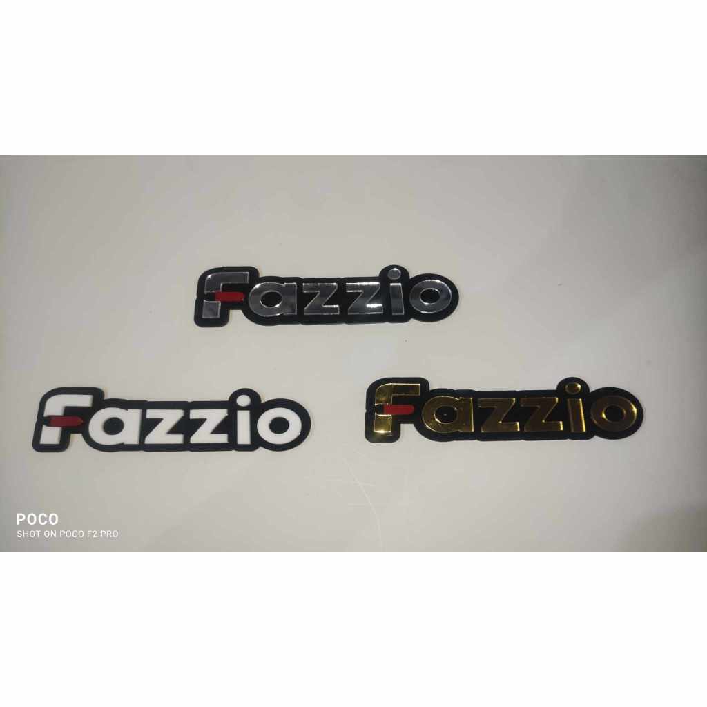 2pcs FAZZIO EMBLEM 125 FAZZIO LOGO Embossed Not FAZZIO Sticker FAZZIO ...