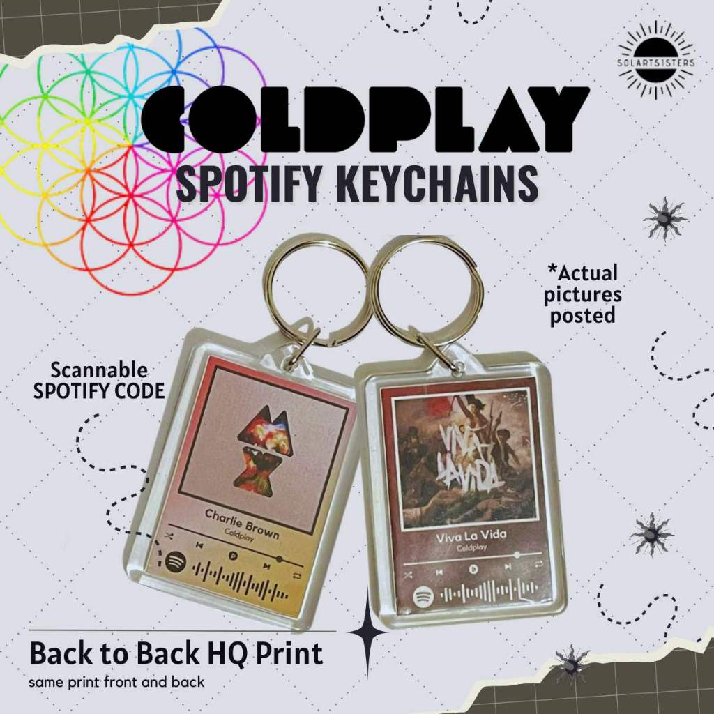 Fanmade Coldplay Spotify Keychain Back to Back Collectible Fan merch ...