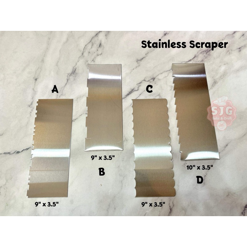 stainless scraper contour comb scraper icing smoother dual side ...