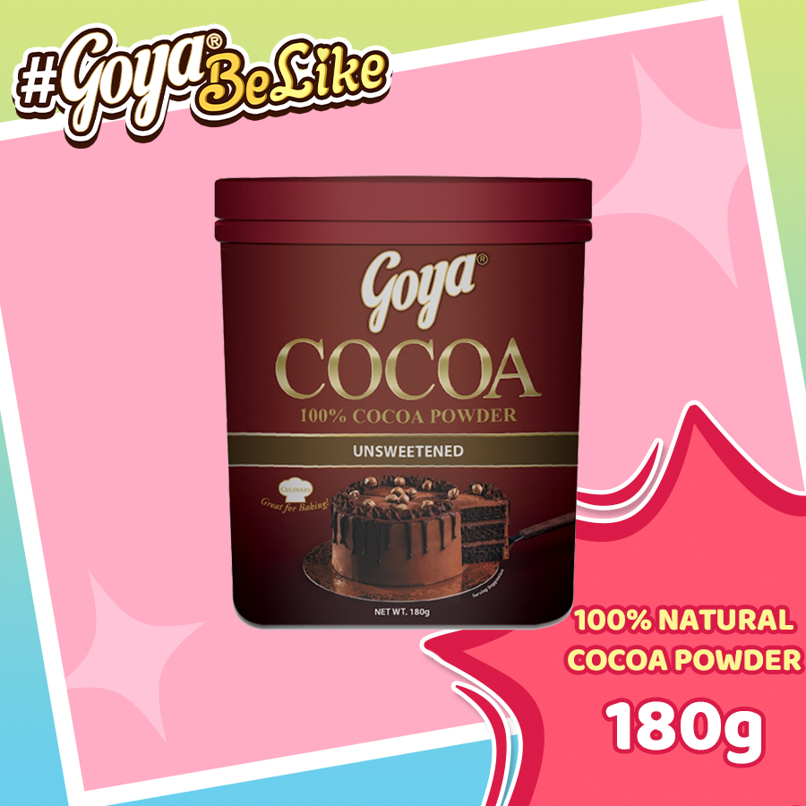 Goya 100% Natural Cocoa Powder Unsweetened in Cannister 180g | Shopee ...