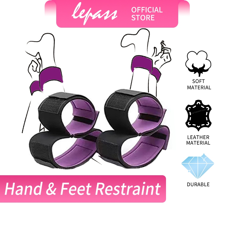 Lepass SM Ankle Cuffs Kit BDSM Restraints Handcuffs Bondage Adult Sex ...