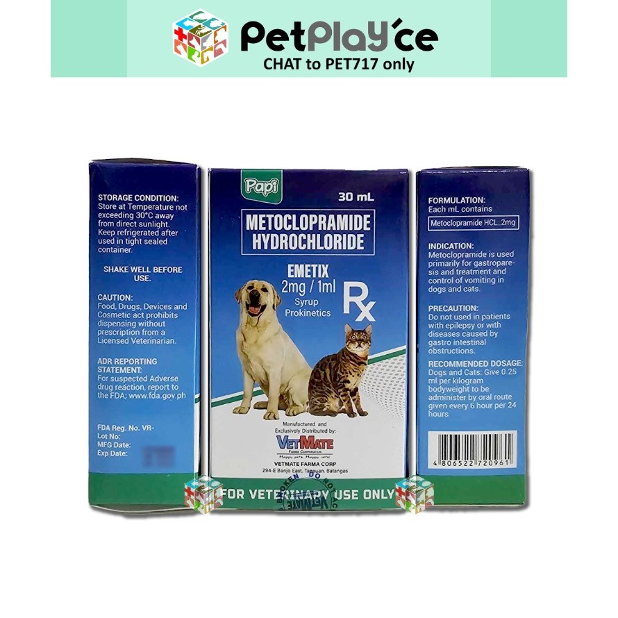 Papi Emetix Metoclopramide Hydrochloride Prokenetics for Vomiting for ...