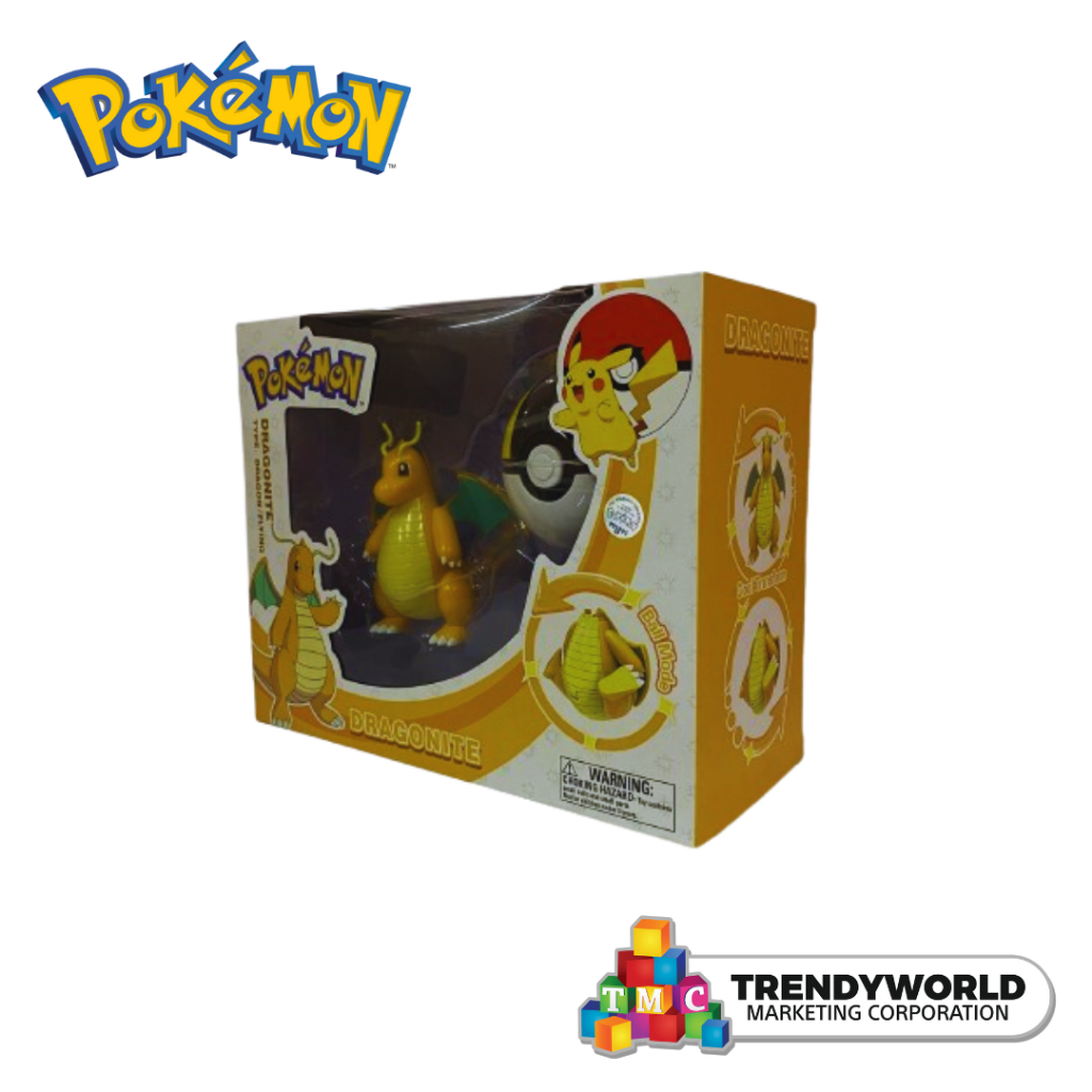 Original Pokemon Pokeball Deformation Toy - Dragonite | Shopee Philippines