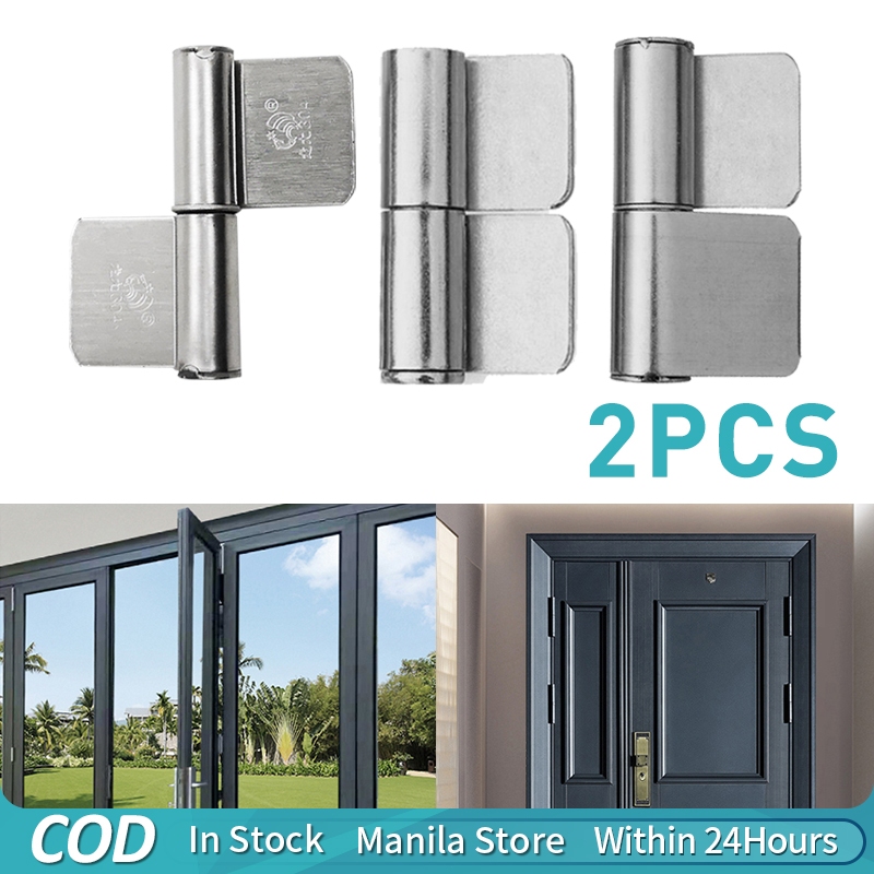 2pcs 304 Stainless Steel Wing Hinges Hardware Door Hinge | Shopee ...
