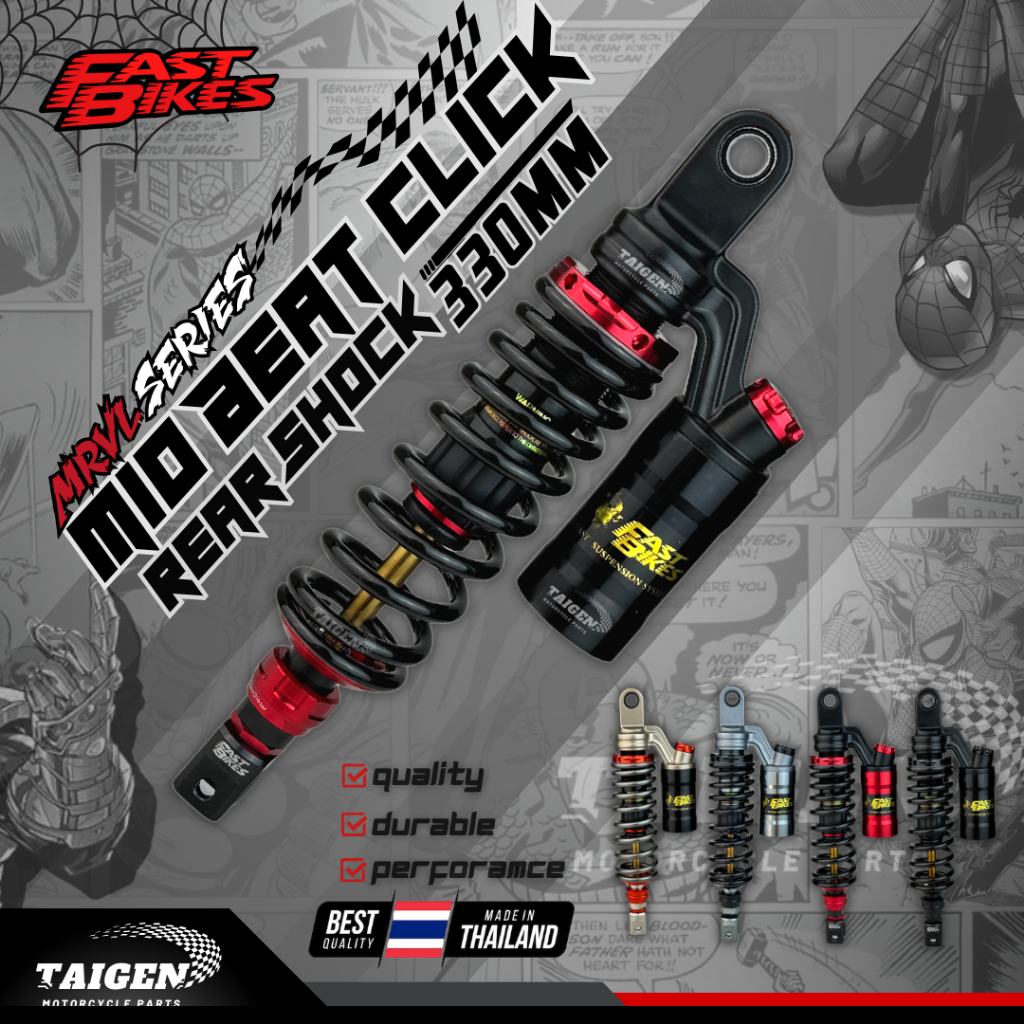 8998 FASTBIKES Mrvl Series 330mm Motorcycle Rear Shock Mio Sporty M3 ...