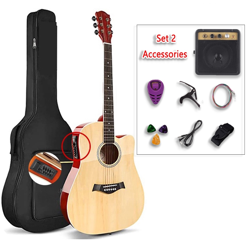 KAWES 41 inch Acoustic Electric Guitar With 4EQ Pickup with Truss Rod ...