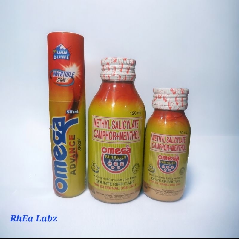 OMEGA PAIN KILLER LINIMENT&ADVANCE SPRAY | Shopee Philippines