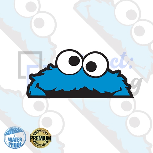 Cookie Monster Peeker Sticker (Premium Waterproof and Fade-resistant ...