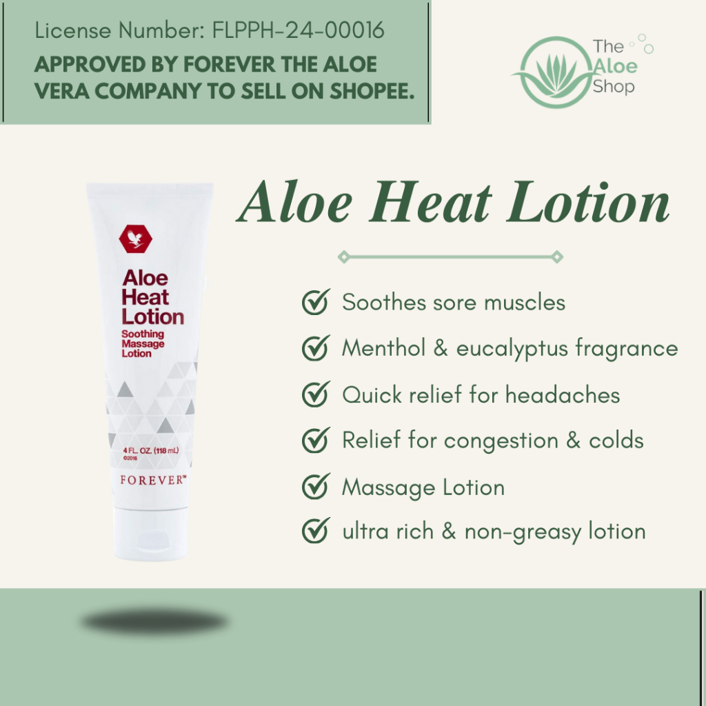 Aloe Heat Lotion 118ml [Forever Living] Authorized Distributor: FLPPH ...