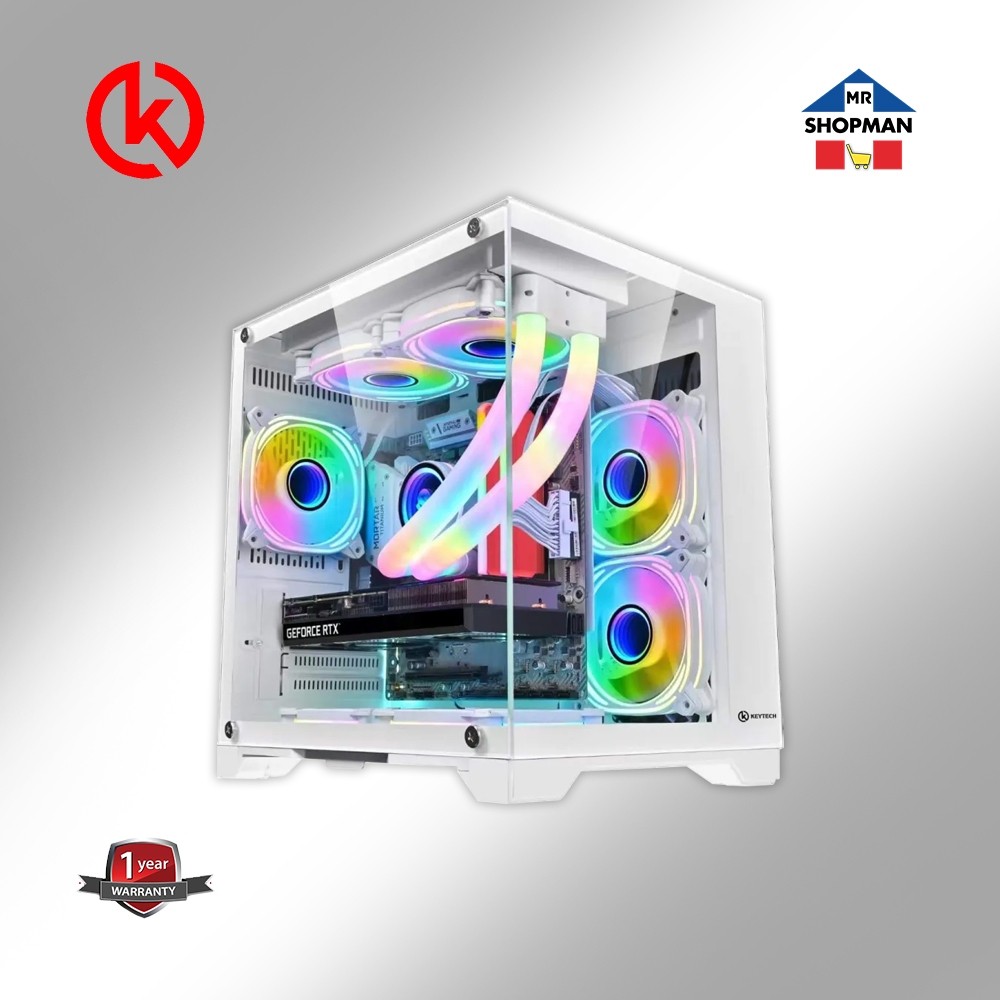 Keytech Robin Cube Dual Chamber Case Tempered Glass Chassis | Shopee ...