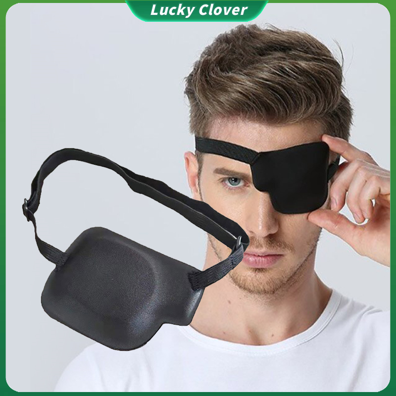 3D Amblyopia Single Eye Patch Black Single Eye Patch Amblyopia Correction Eye Mask Pirate Eye ...