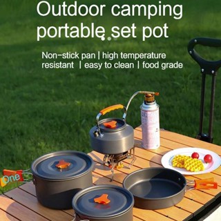 [Anti-scalding Handle]4-in-1 Outdoor Cooking Pot Set Set Aluminum ...