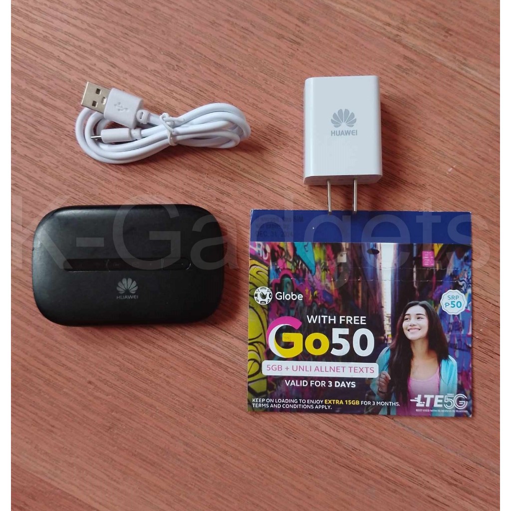 (Huawei E5330Bs-2) - Globe 3.5G 4G Pocket WIfi (OPENLINE) FREE Charger // GOMO SIM 20/30GB ...