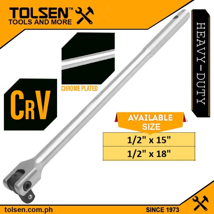 Tolsen Industrial Flexible Power Handle 1/2" Drive (15" - 18") Cr-V ...
