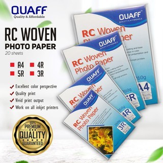 QUAFF RC Woven Photo Paper No Back Print Resin Coated Inkjet Photo ...
