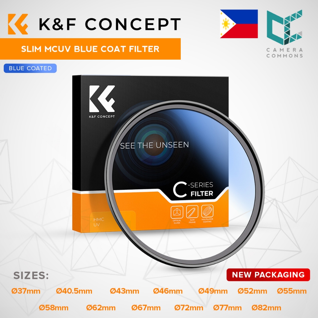CLEARANCE K&F Concept 37mm to 82mm C Series Slim MCUV BLUE COATED ...