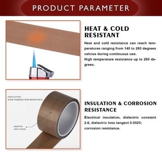 Heat Transfer Tape Thermal Tape 1 roll Teflon Tape (Heat Resistant ...