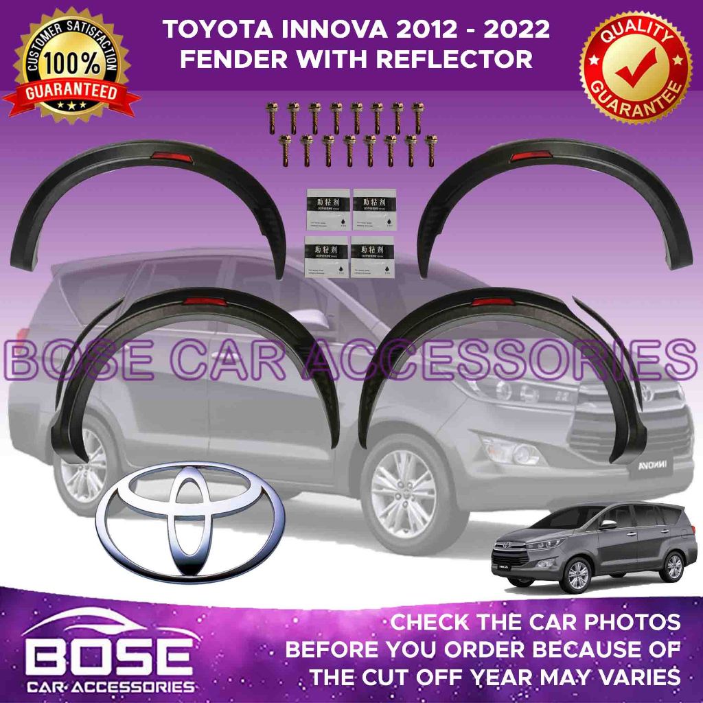 Fender Flares for Toyota Innova 2012 - 2022 Model OEM Slim Type High ...