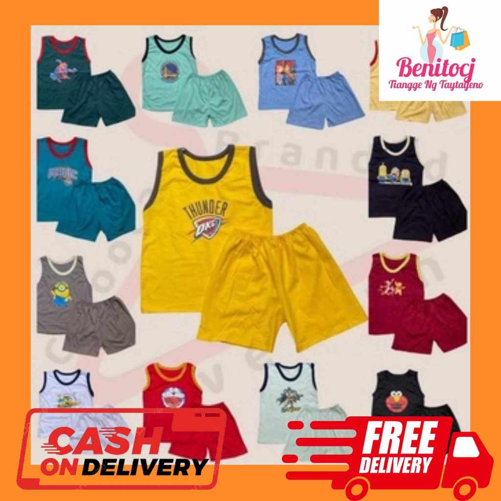 COTTON FABRIC ICONIC Terno Kids Sando Short Baby Boy Clothing Toddler ...