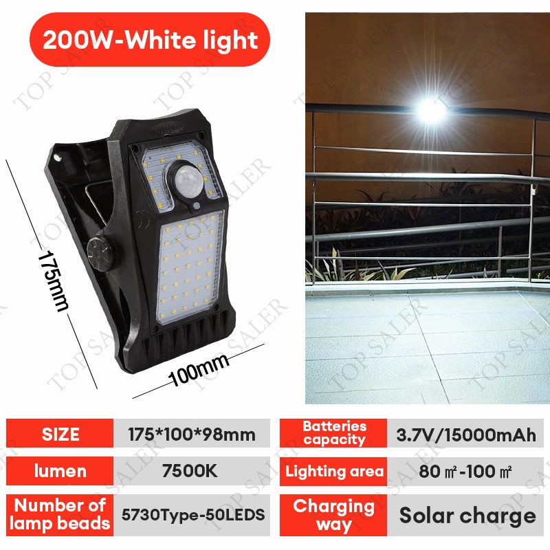 solar clip light solar light outdoor waterproof solar garden light 300W ...