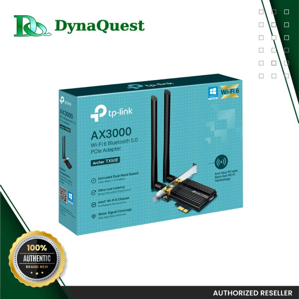 TP-Link Archer TX50E AX3000 Intel WiFi 6 Gigabit Dual Band 2.4GHz ...