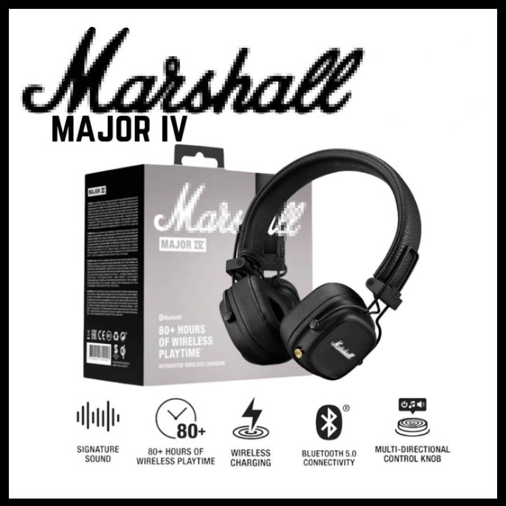 MAJOR IV Wireless Bluetooth On Ear Headphones with Mic Headset Deep ...